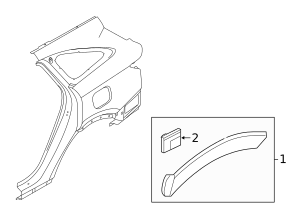 87743-R5300 - Wheel Opening Molding 2021-2023 Kia Sorento | Genuine Kia ...