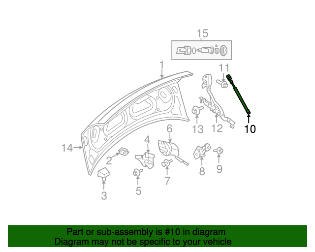 04589589AA - Support Cylinder - 2005-2008 Mopar | Mopar Parts Canada