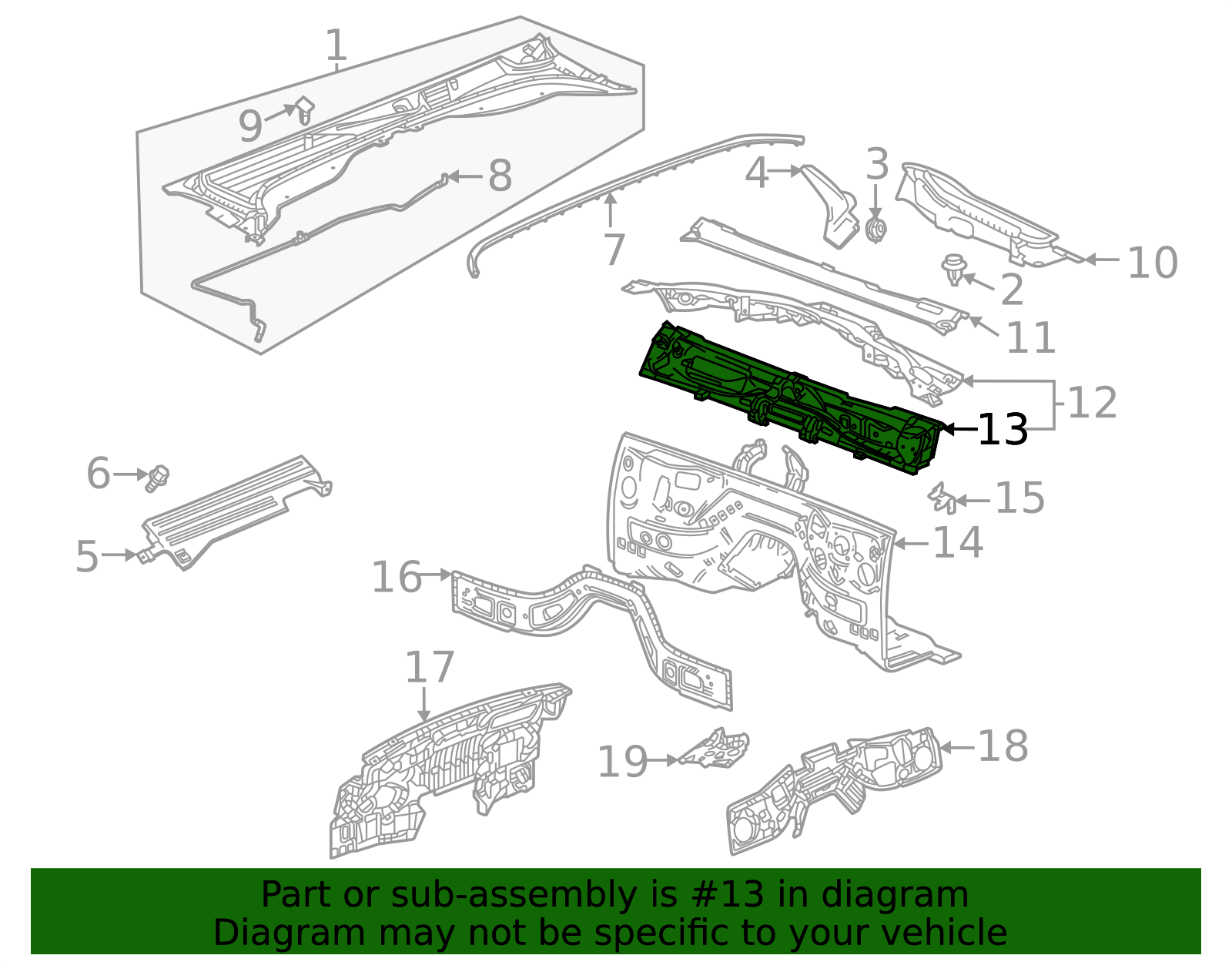 84641472 - Plenum Panel 2020-2025 Cadillac CT5 | Gateway Buick GMC Parts