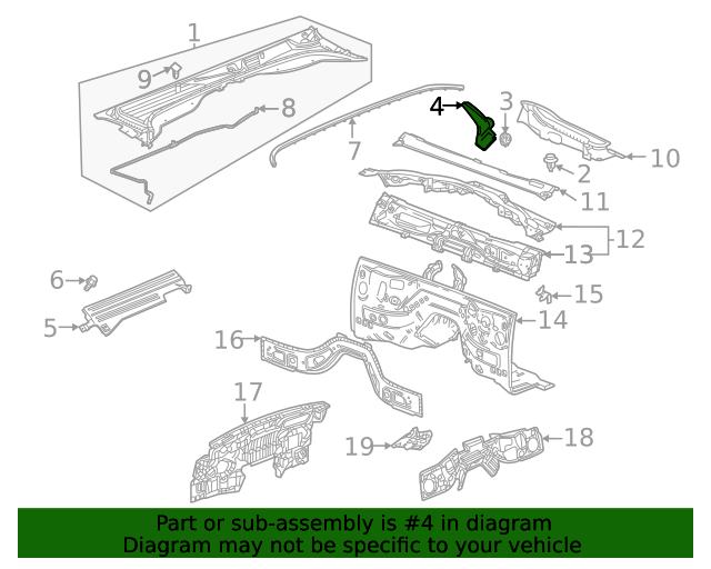 2020-2023 Cadillac CT5 End Filler 84876634 | GMPartsDirect.com