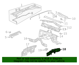 Dash Panel Outer Insulator 84825933 GM | GMPartsDirect.com