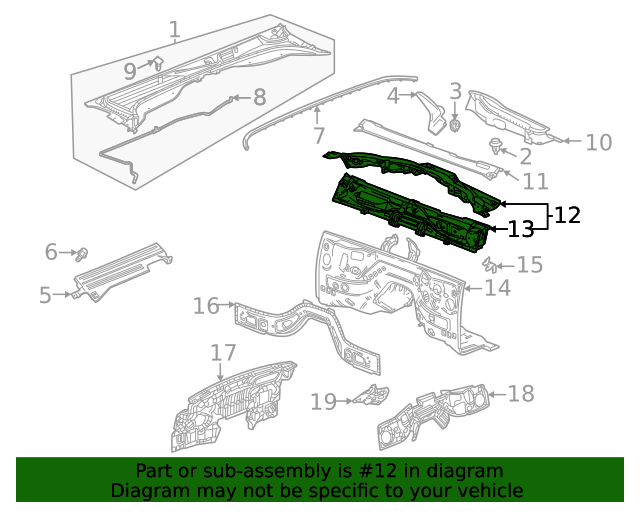 2020-2022 Cadillac CT5 Plenum Front Panel 84759264 | GMPartsDirect.com