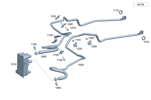 167-500-25-01 - Transmission Oil Cooler Line 2020-2024 Mercedes-Benz ...