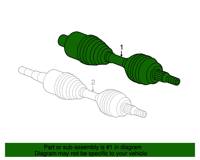 2017-2023 GM Front Passenger Side Half-Shaft Assembly 84878156 GM ...