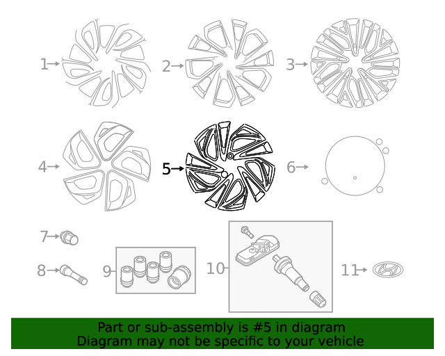 52910-D3430 - Wheel 2019-2021 Hyundai Tucson | AutoNation Parts