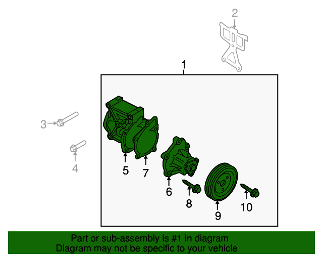 25100-2G000 - Water Pump Assembly 2009-2013 Kia | Kia.Parts Store