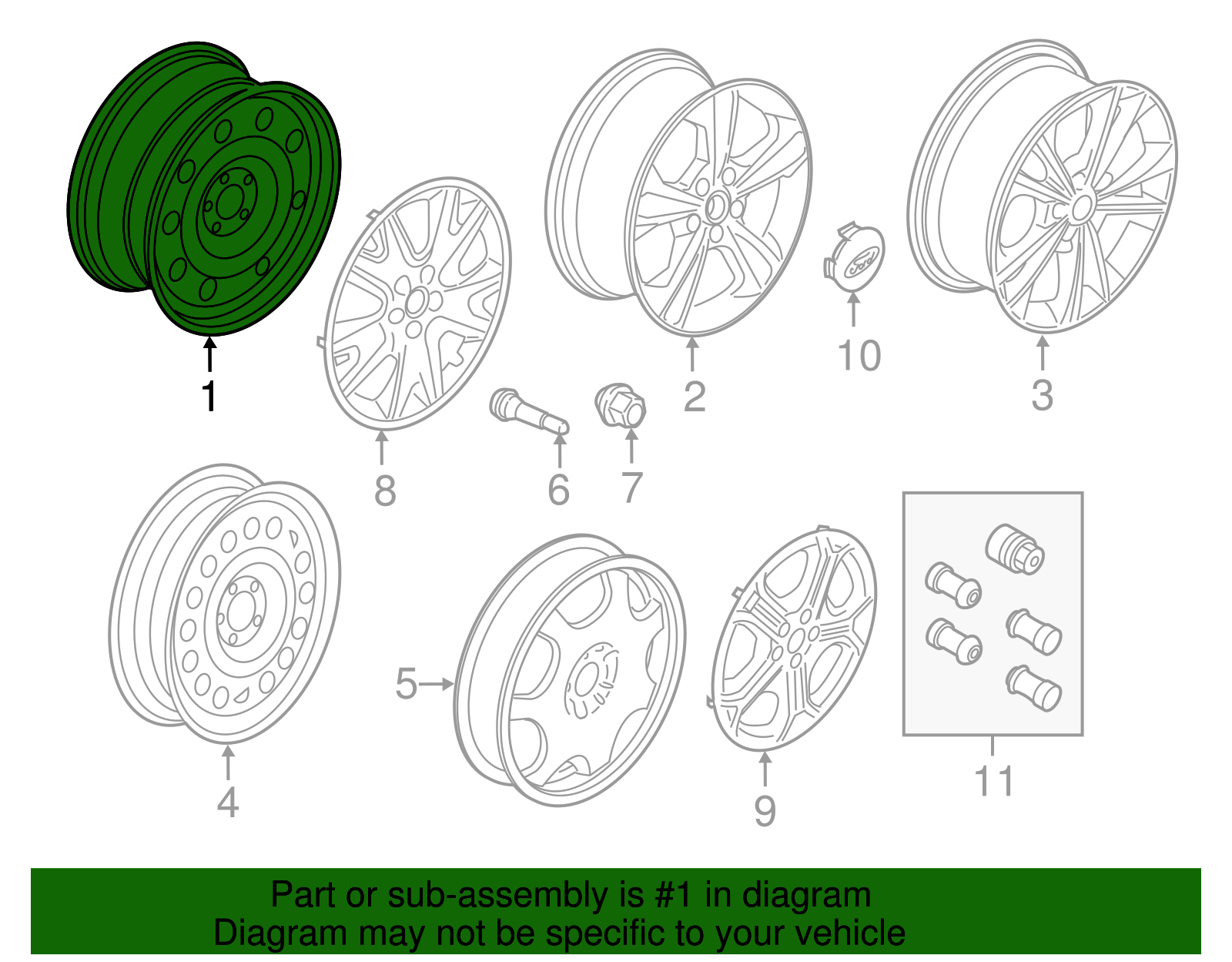 2013-2019 Ford | Wheel, Steel | CJ5Z-1015-A | Walls' Ford Parts