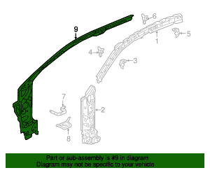 2017 Acura RLX Inner Hinge Pillar 64115-TY2-306ZZ | AutoNationParts.com
