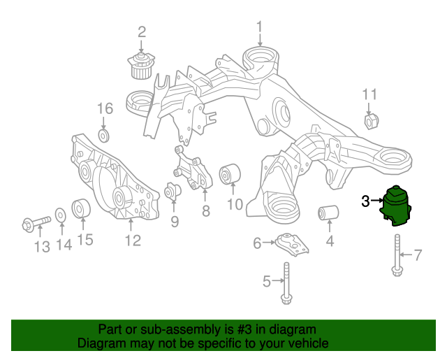 222-351-04-00 - Suspension Cross-Member Rear Bushing 2014-2021 Mercedes ...