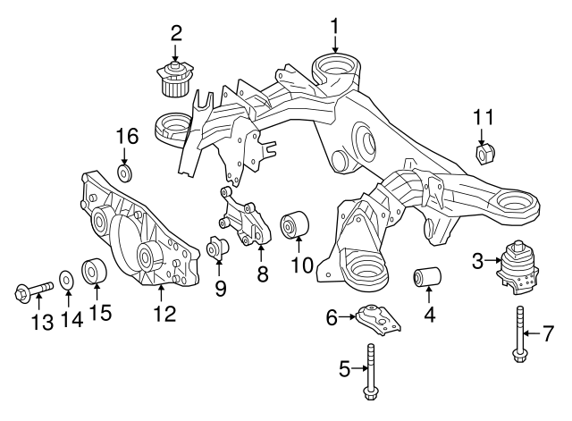 001-990-26-03 - Front Cross-Member Bolt 2015-2020 Mercedes-Benz ...