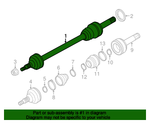 2010-2016 Porsche Panamera Axle Assembly 970-332-024-03 | OEM Parts Online