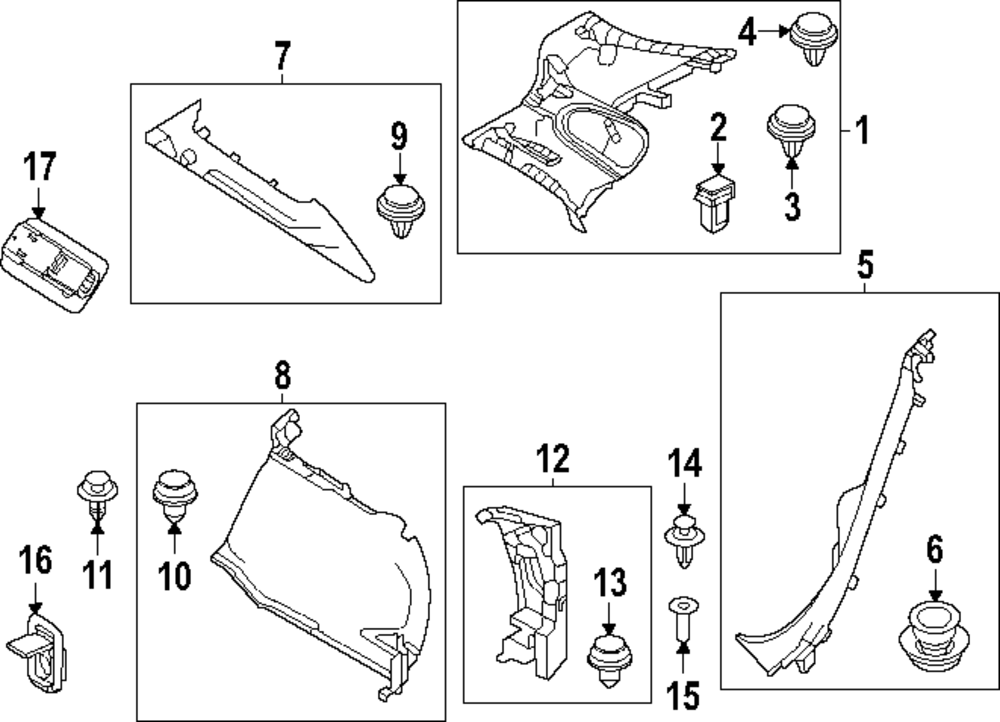 DGJ1-68-260B-02 - 2020-2024 Mazda CX-30 - Upper Quarter Trim | Mazda ...
