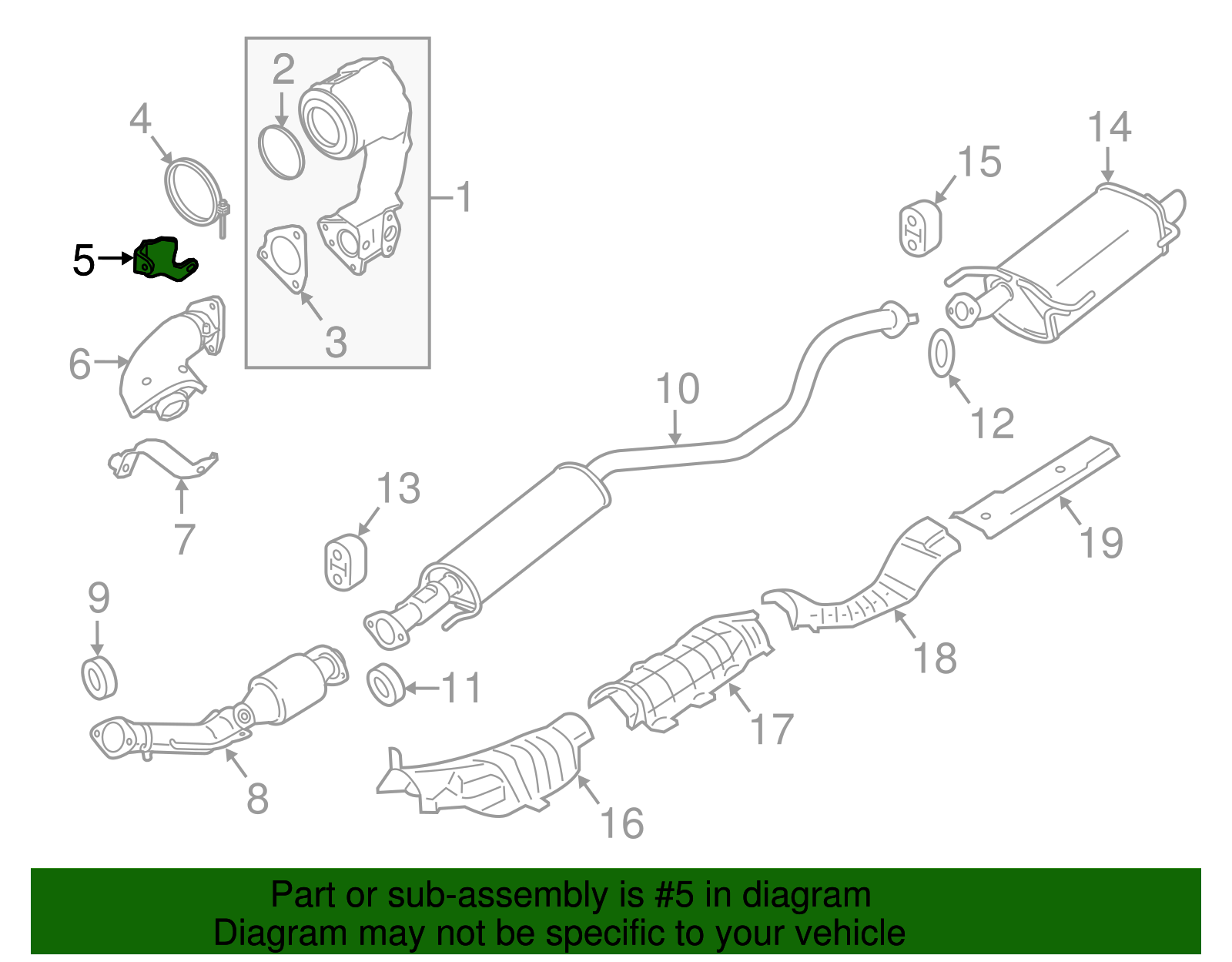 2015-2019 Nissan Catalytic Converter Stay 20817-BV80A | Nissan Parts ...