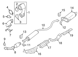 2015-2019 Nissan Catalytic Converter 20010-3YM3A | OEM Parts Online