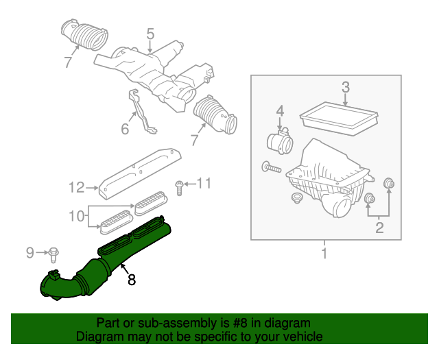 2013-2021 Land Rover Inlet Duct LR049314 | JaguarParts.com