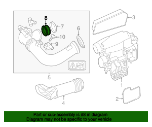 651-094-00-51 - Intake Duct Connector For 2012-2021 Mercedes-Benz ...