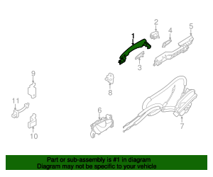 2015-2023 Nissan Handle, Outside 82640-4KG0A | Nissan Parts Plus