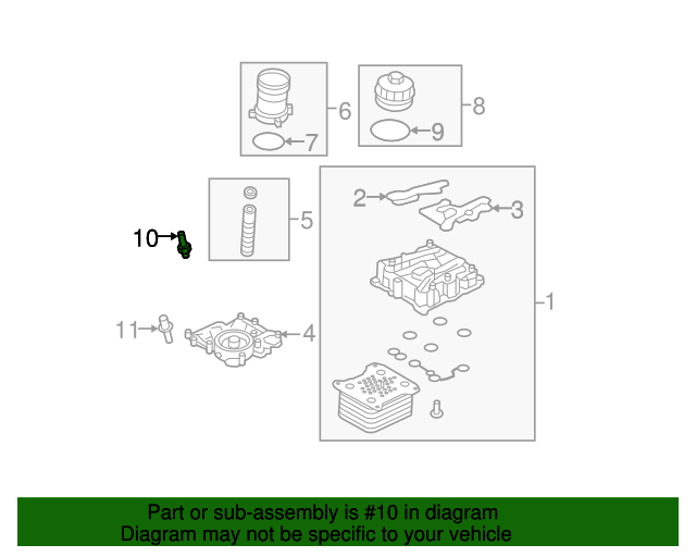 F81Z-9278-AA - Oil Pressure Sending Unit 1998-2010 Ford | Ford OEM ...