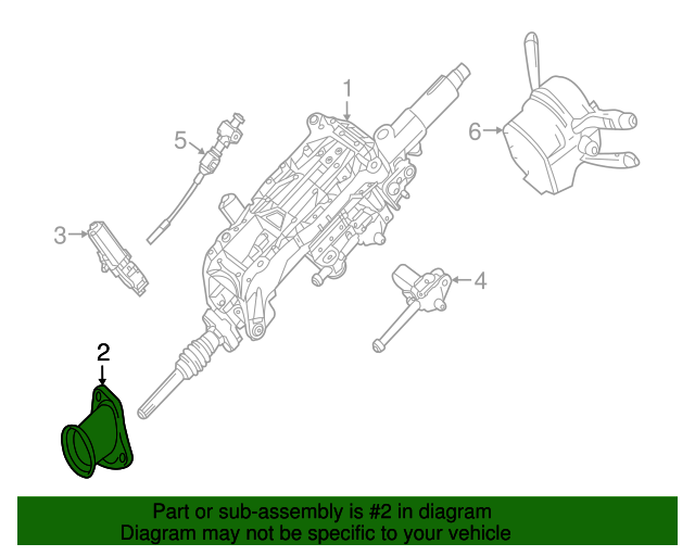164-460-12-37 - Steering Coupling Boot 2006-2023 Mercedes-Benz ...