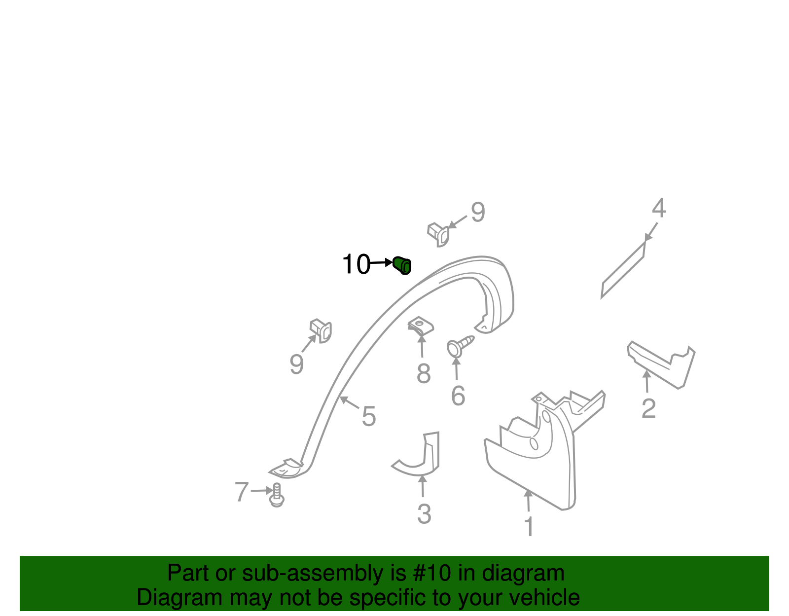 1998-2017 Nissan Wheel Flare Clip 01553-02913 | Ziegler Nissan of ...