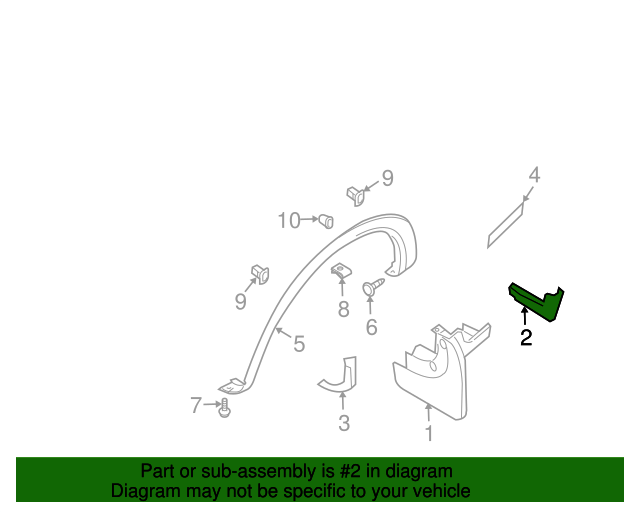 2004-2008 Nissan Air Deflector 93883-7S000 | Nissan Parts Store