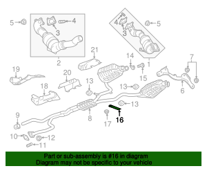 2016-2020 Cadillac CT6 Exhaust Pipe Brace 23436600 | Auto Parts Express
