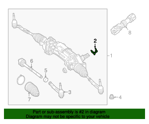 206-462-22-00 - Rack And Pinion Cap 2022-2023 Mercedes-Benz C 300 ...