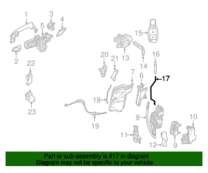 246-723-00-39 - Lock Rod 2015-2017 Mercedes-Benz | Mercedes-Benz USA Parts