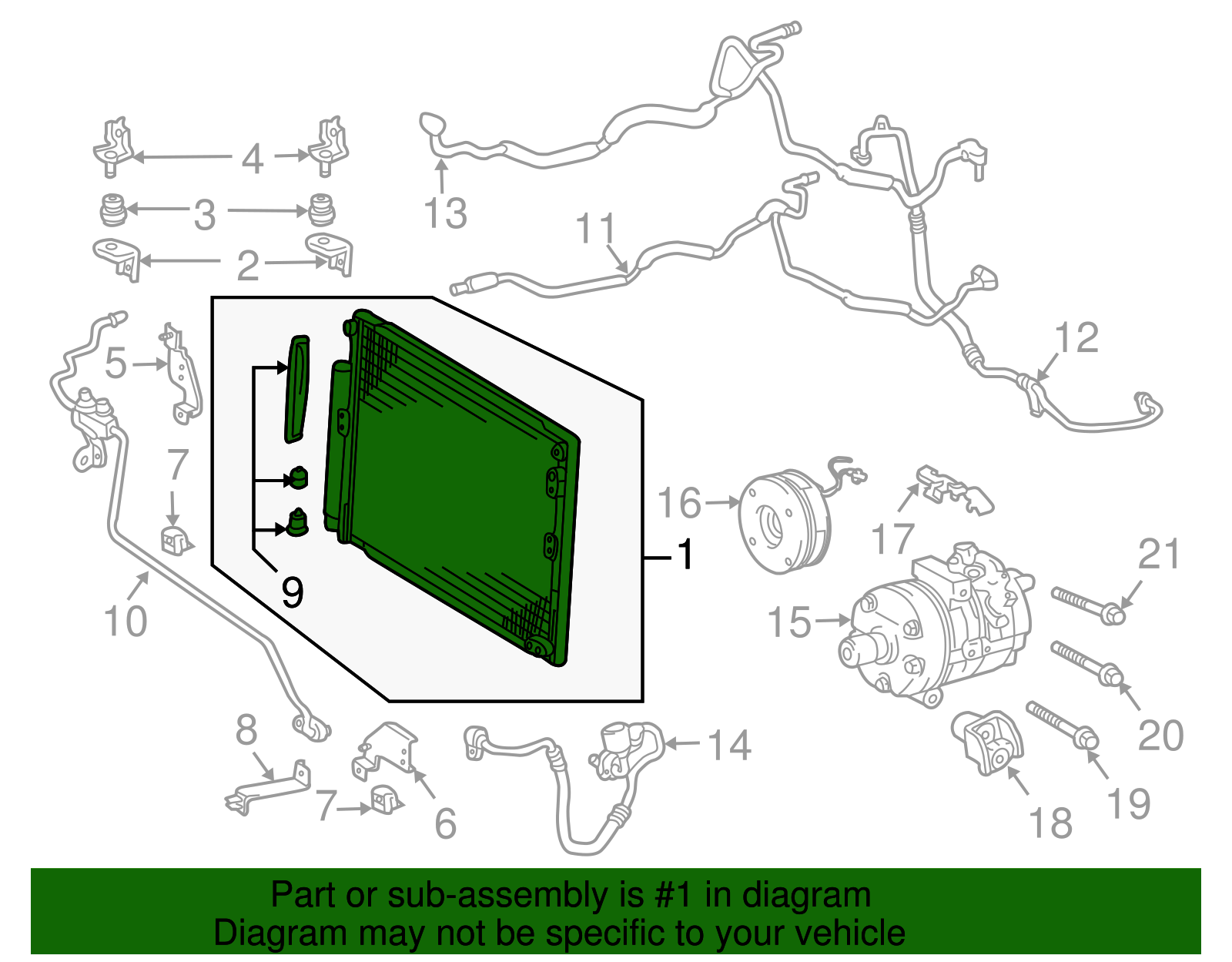 88461-60111 - Condenser Assembly 2006-2009 Lexus GX470 | Longo Lexus Parts