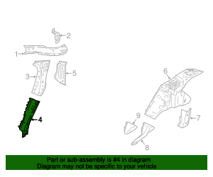 Genuine BMW 41-00-7-437-477 | Lock Pillar Reinforced | FREE Shipping on ...