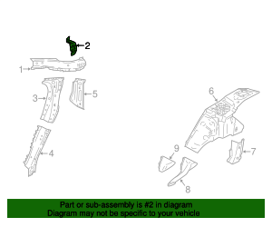 41-00-7-437-505 - Quarter Panel Reinforcement 2017-2023 BMW ...
