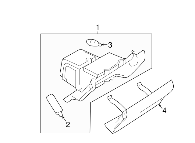 68513-1KK0A - Glove Box Damper 2011-2018 Nissan | Nissan Parts ...