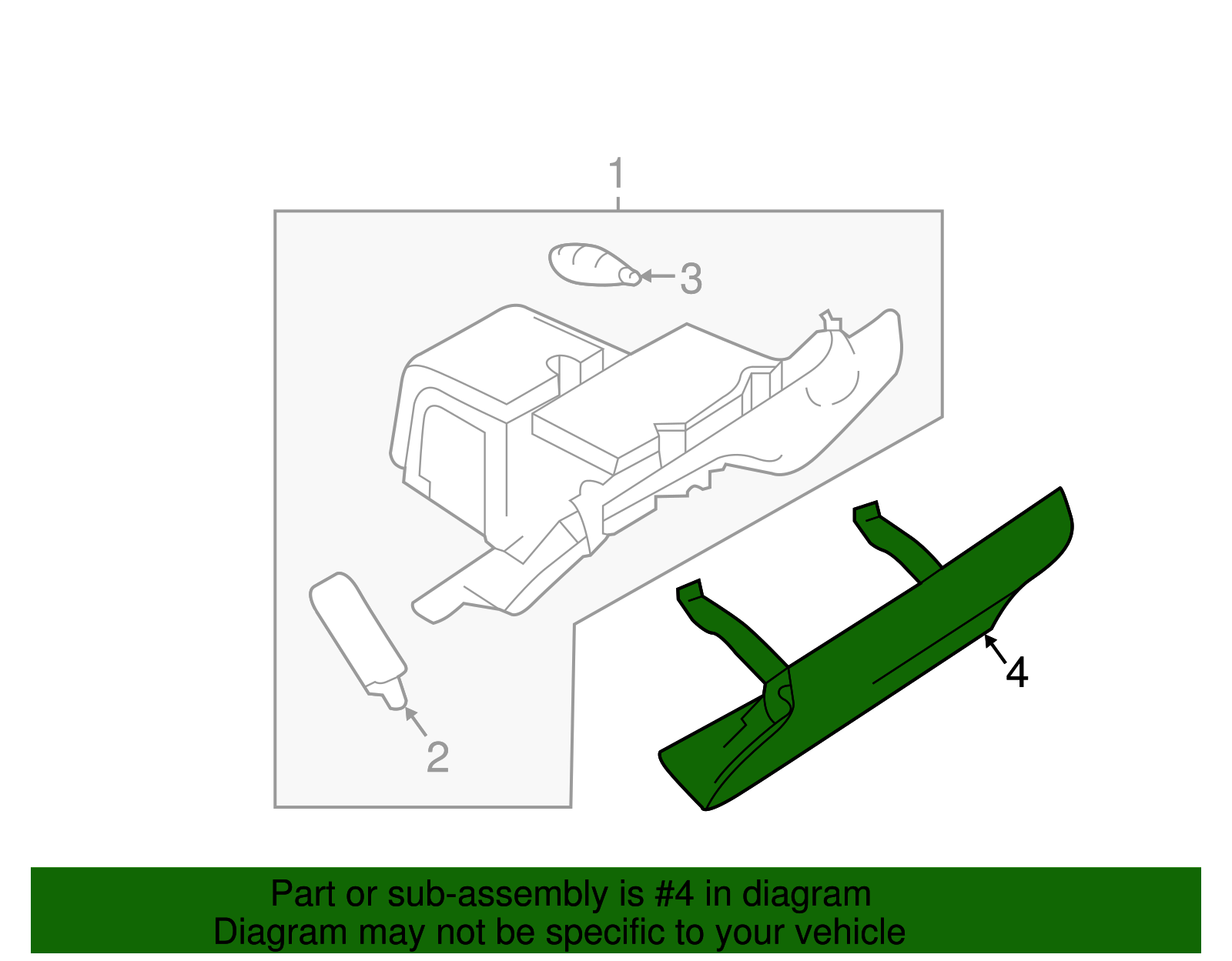 2013-2019 Nissan LEAF Glove Box Door 68510-3NF0B | Nissan Parts Central