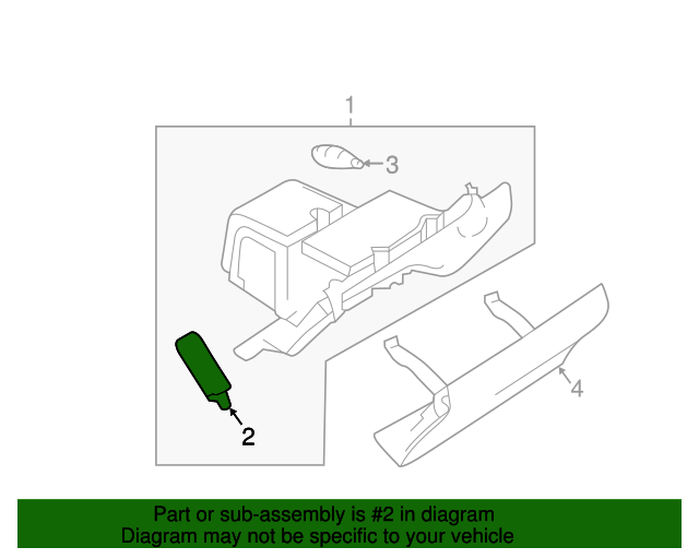 68513-1KK0A - Glove Box Damper 2011-2018 Nissan | Nissan Parts ...