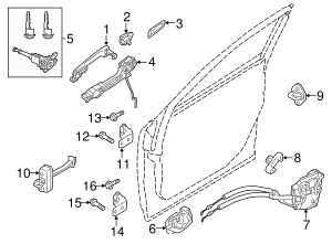 2013-2016 Mazda Handle, Outside - Driver's Side (LH) BJS8-59-41X-50 ...