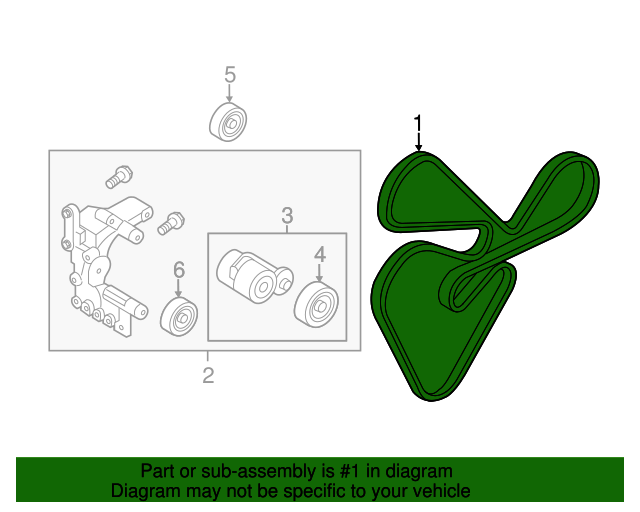 2011-2016 Hyundai Serpentine Belt 25212-2G760 | OEM Parts Online