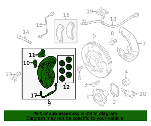 2017-2023 Porsche Panamera Caliper Assembly 971-615-123-AB | Sunset ...