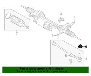 2004-2024 BMW Outer Tie Rod Nut 33306787062 | OEM Parts Online