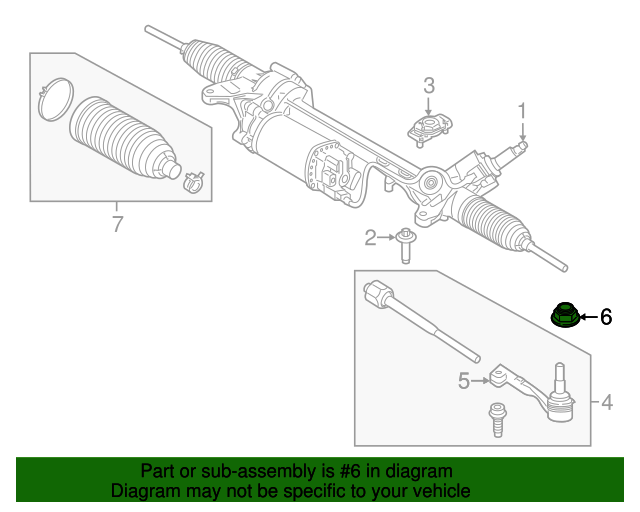 2004-2024 BMW Outer Tie Rod Nut 33306787062 | OEM Parts Online