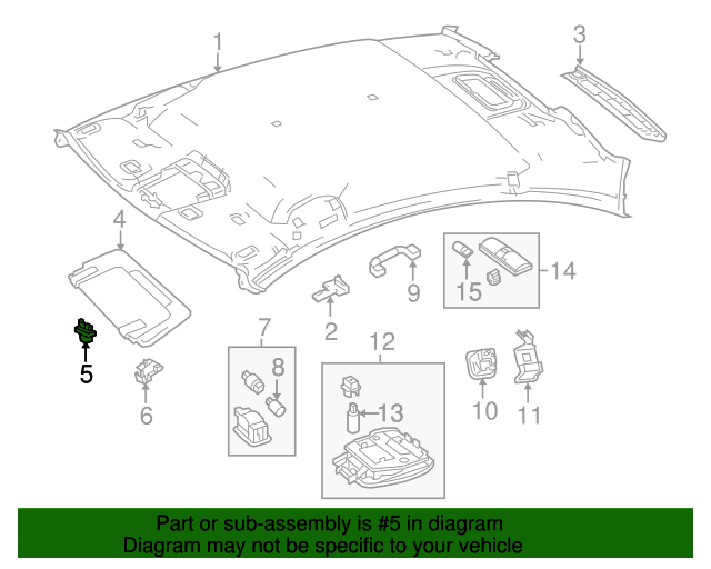 204-811-03-40-8R73 - Sun-Visor Clip 2014-2017 Mercedes-Benz | Mercedes ...