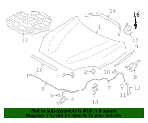 2020-2025 Toyota GR Supra Cover Panel Rivet 90118-WA334 | Toyota Parts ...