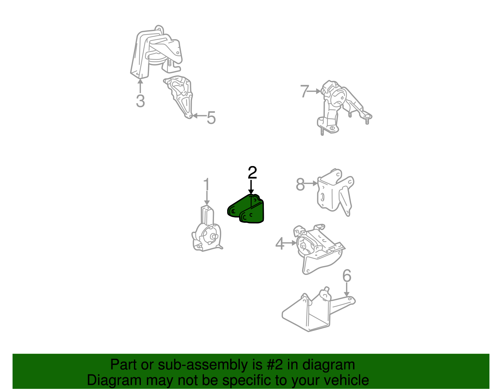 88969069 - Bracket 2003-2006 Pontiac Vibe | Big 3 Auto Parts