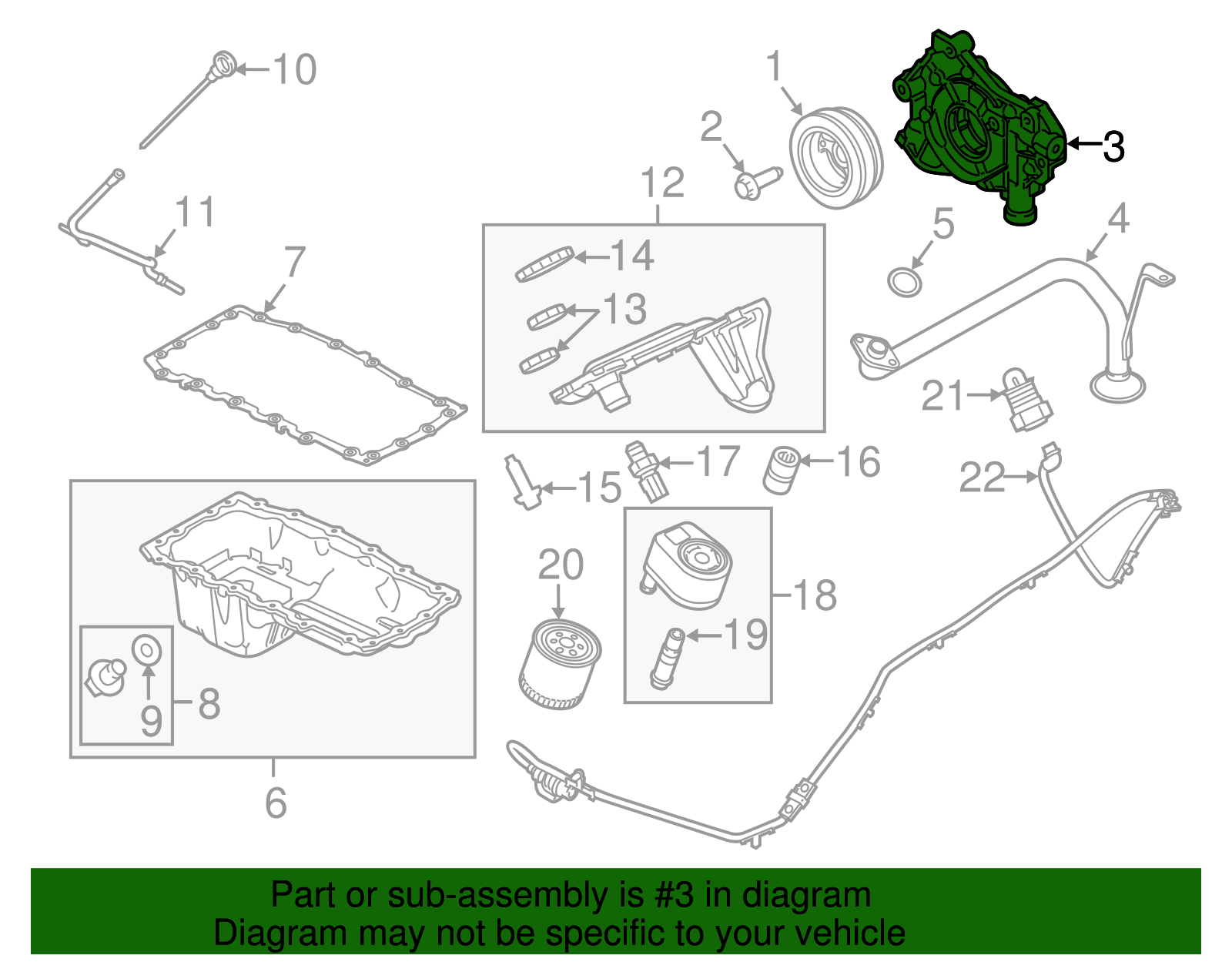 2010-2022 Ford | Oil Pump | AL3Z-6600-AB | Walls' Ford Parts