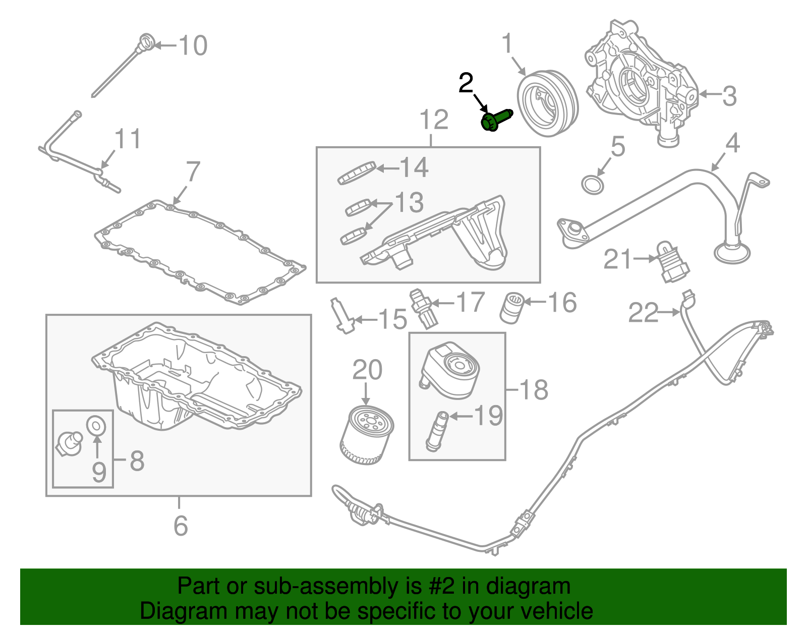 2010-2024 Ford Crankshaft Pulley Bolt AL3Z-6A340-A | OEM Parts Online