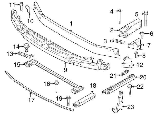 51-11-7-498-085 - Vertical brace, right 2016-2024 BMW | AutoNationParts.com