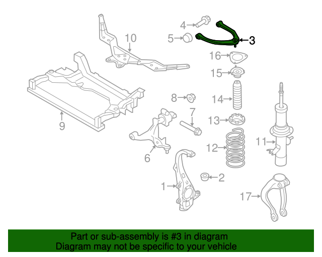 2007-2015 Infiniti Upper Control Arm 54525-JK000 | Infiniti Parts Online