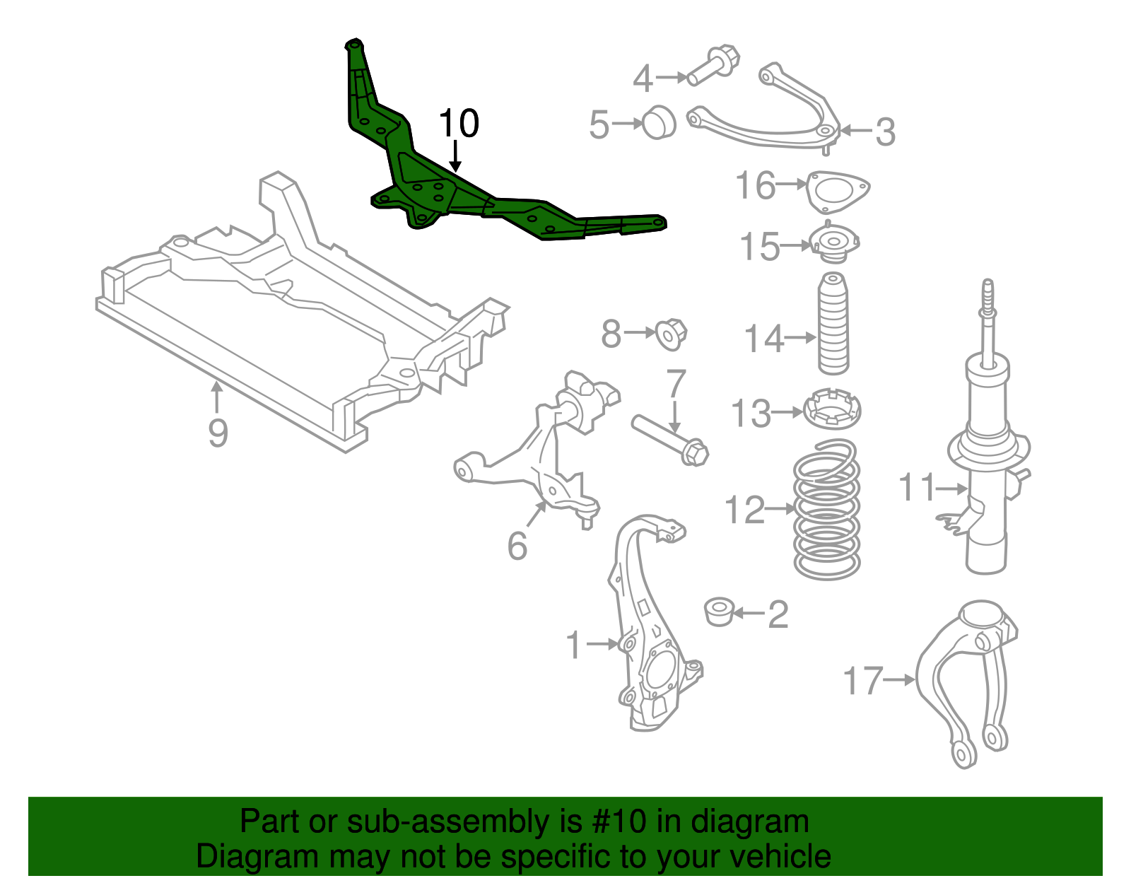 2006-2013 Infiniti Cross-Member 544B2-EG300 | Infiniti OEM Parts Online