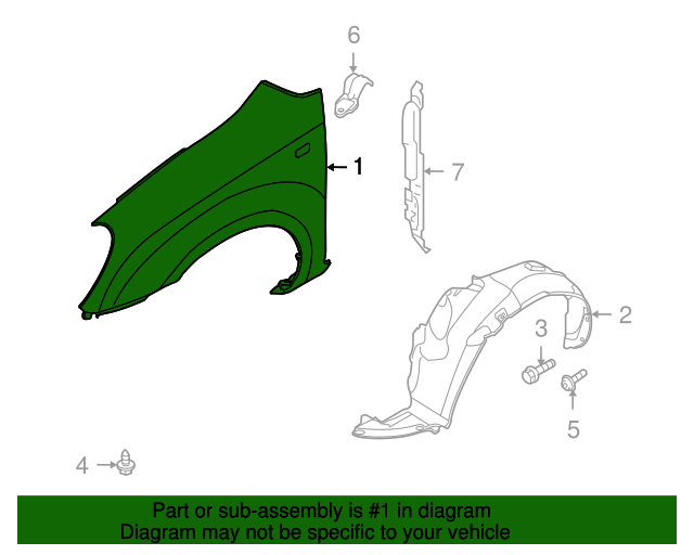 66311-1D000 - Fender 2007-2010 Kia Rondo | Kia.Parts Store