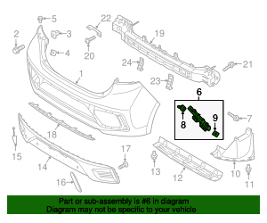 2017-2022 Hyundai Ioniq Bumper Guide 86614-G2000 | AutoNation Parts