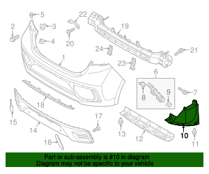 86696-G2000 - Bumper Splash Shield 2017-2022 Hyundai Ioniq ...